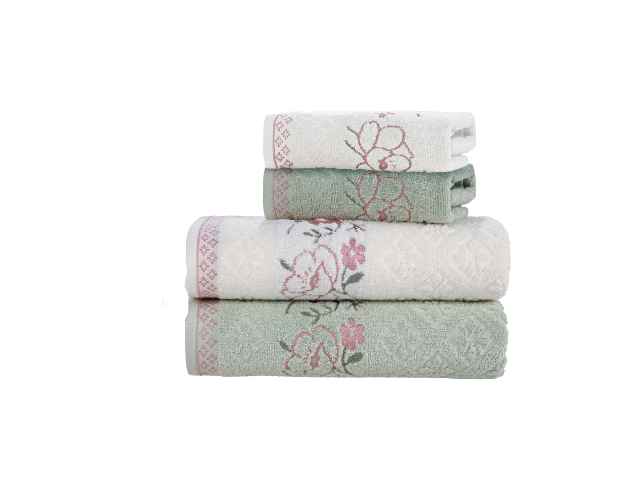 Jogo de Toalhas de Banho Karsten 4 Pcs Fio Cardado 100% Algodão Toque ...