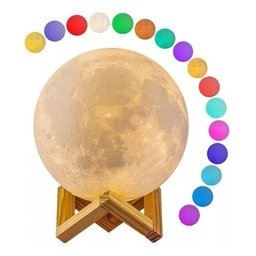 Luminaria 3d Lua Cheia 15cm Usb/touch | MadeiraMadeira