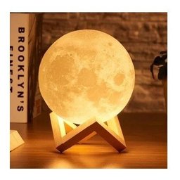 Luminaria 3d Lua Cheia 15cm Usb/touch | MadeiraMadeira