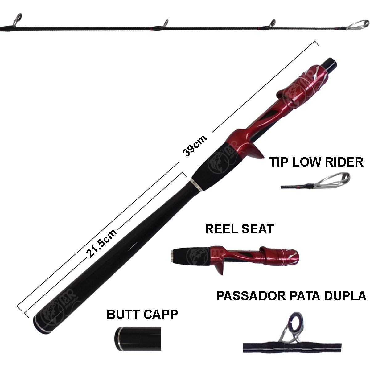 Vara Carretilha Carbono CW-HSLY 1.80m 5-15lb 2 Partes | MadeiraMadeira