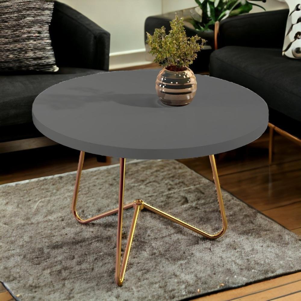 Mesa de Centro Jb 8006 Ônix e Dourado Bechara | MadeiraMadeira