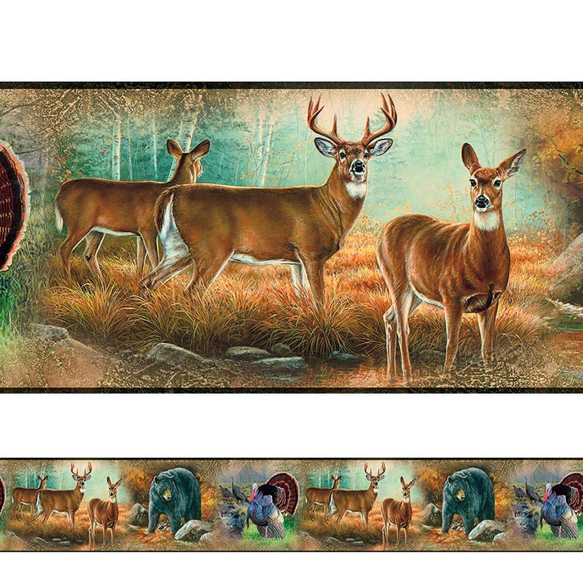 Faixa Decorativa Animais da Floresta Realista- Kit 2 unidades ...