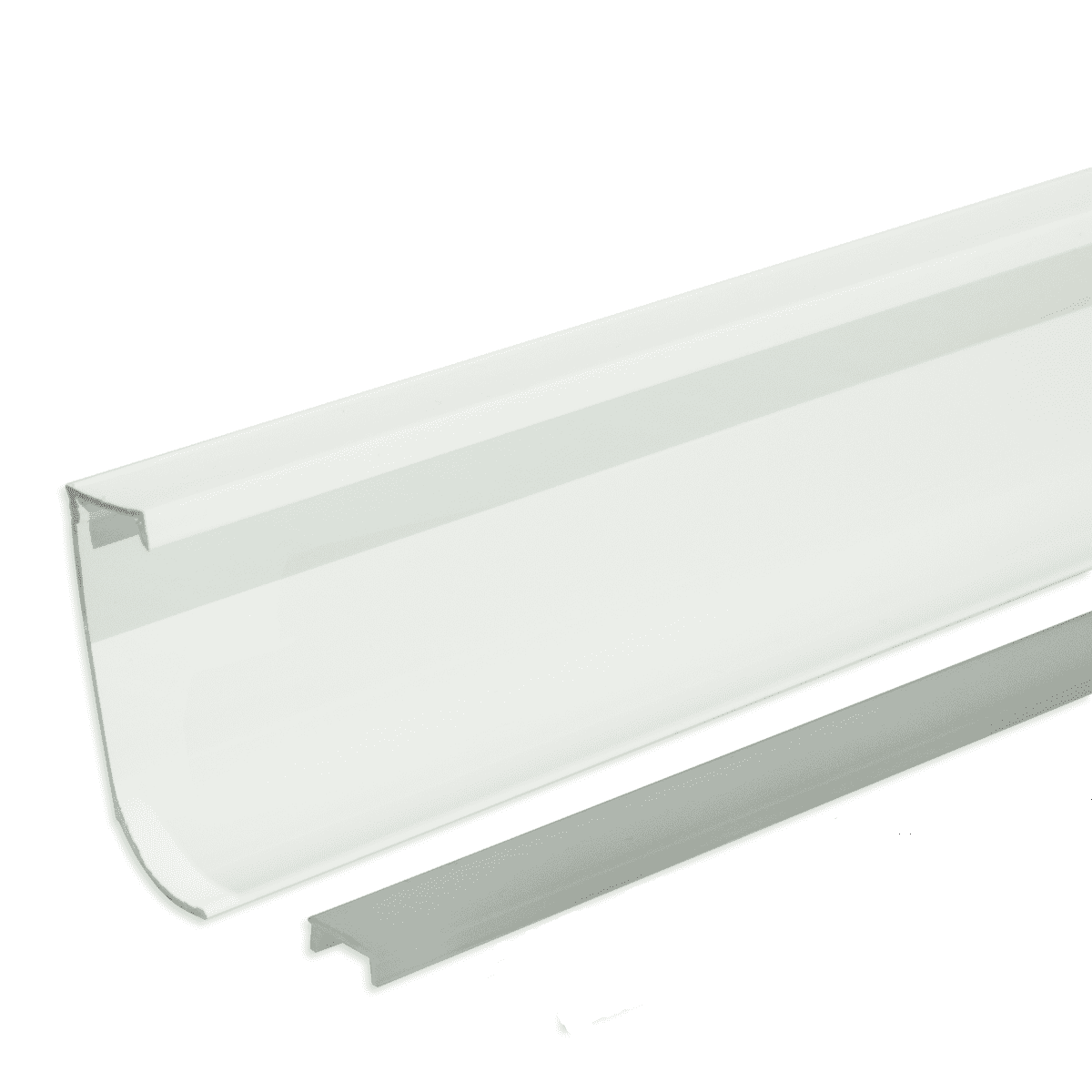 Rodapé Invertido Curvo Lete Autocolante em Aluminio com Aba para LED ...