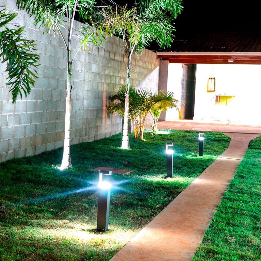 Poste Balizador Jardim Luminária Direcional Branco Gu10 | MadeiraMadeira