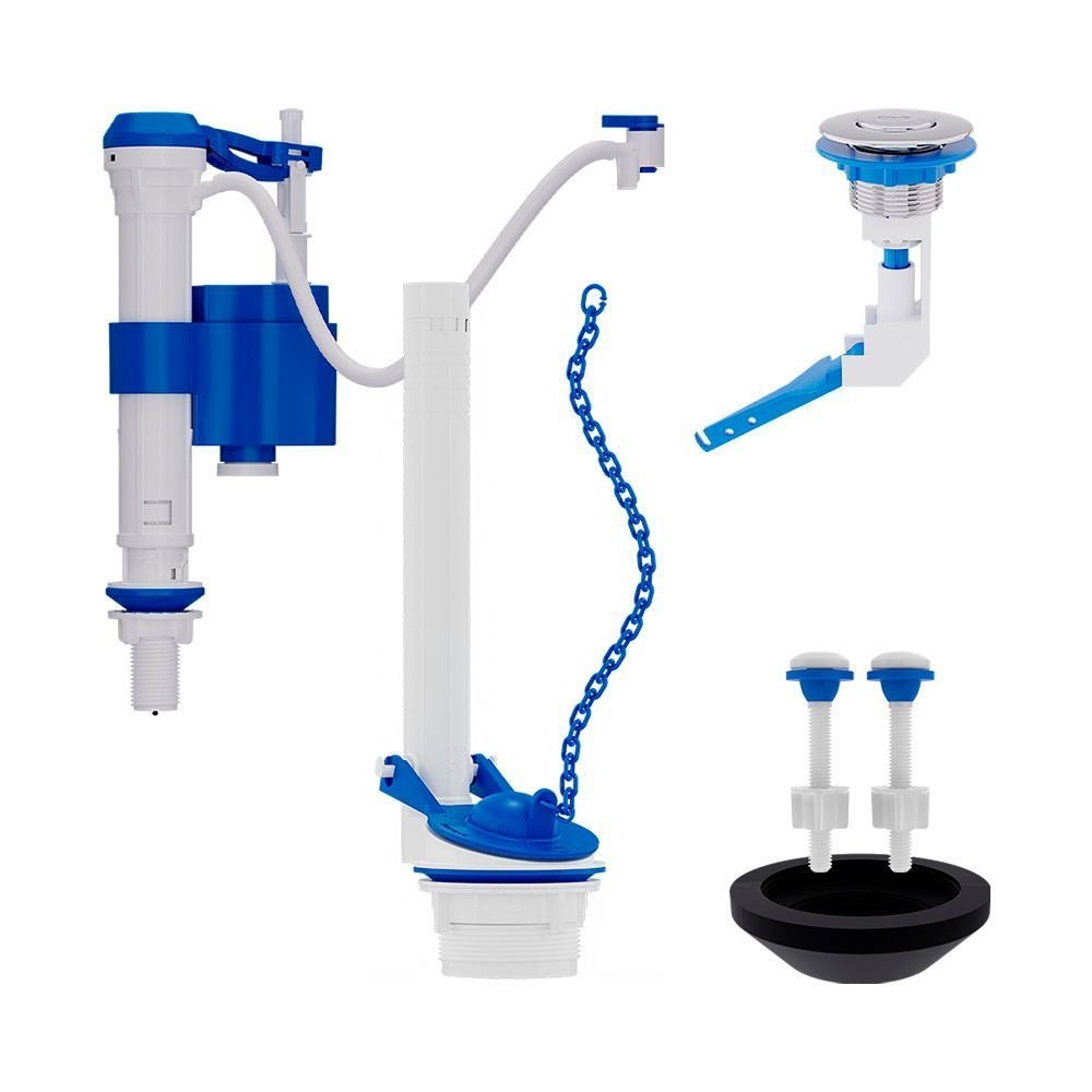 Kit Completo Branco para Caixa Acoplada Blukit com Acionamento Superior ...