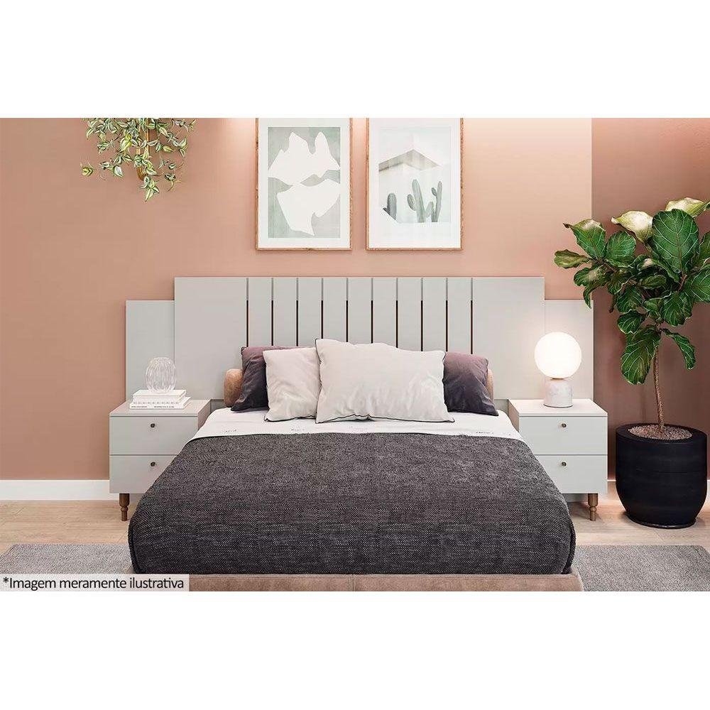 Cabeceira Cama Box Madeirado Casal/Queen Genova extensível c/ 4 Gavetas ...