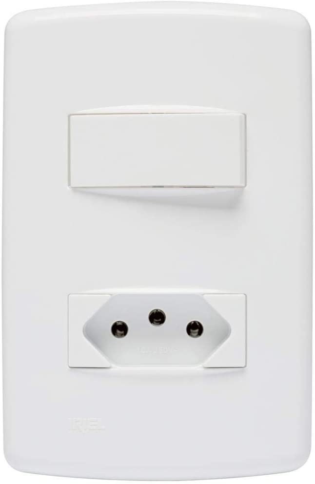 Interruptor Iriel Duale Up 1s+1tom 2p+t 10a | MadeiraMadeira