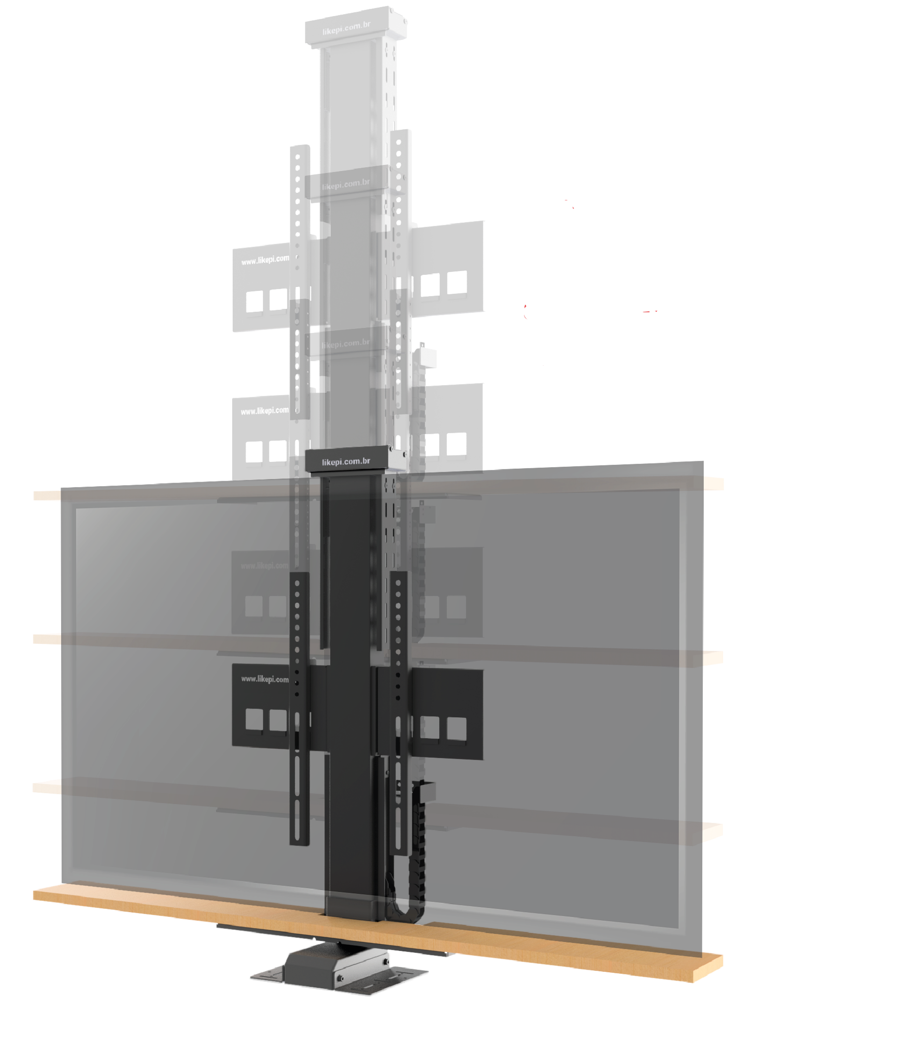 Suporte motorizado de piso para TV - LIFT para TV até 65" | MadeiraMadeira