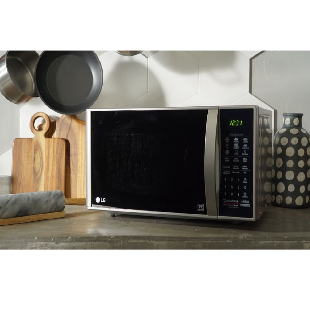 Micro-ondas Lg 30 Litros Prata Espelhado Easyclean Ms3095lr – 127 Volts | MadeiraMadeira
