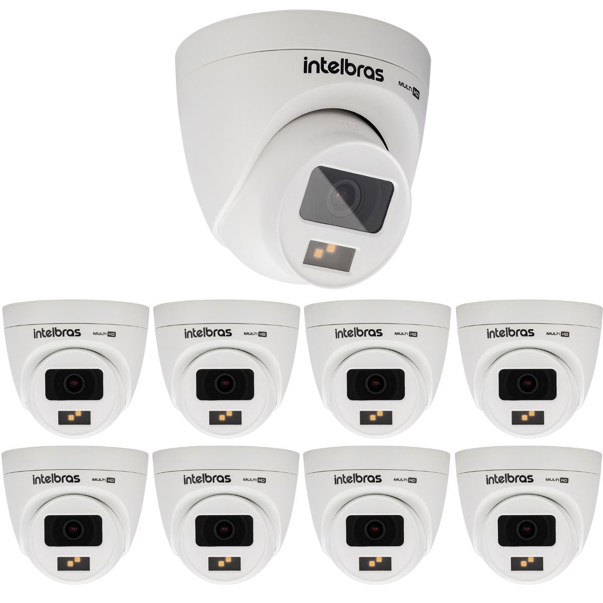 Kit 9 Câmera Multi Hd 1 Megapixel 20m Vhd 1120 D Full Color Intelbras ...