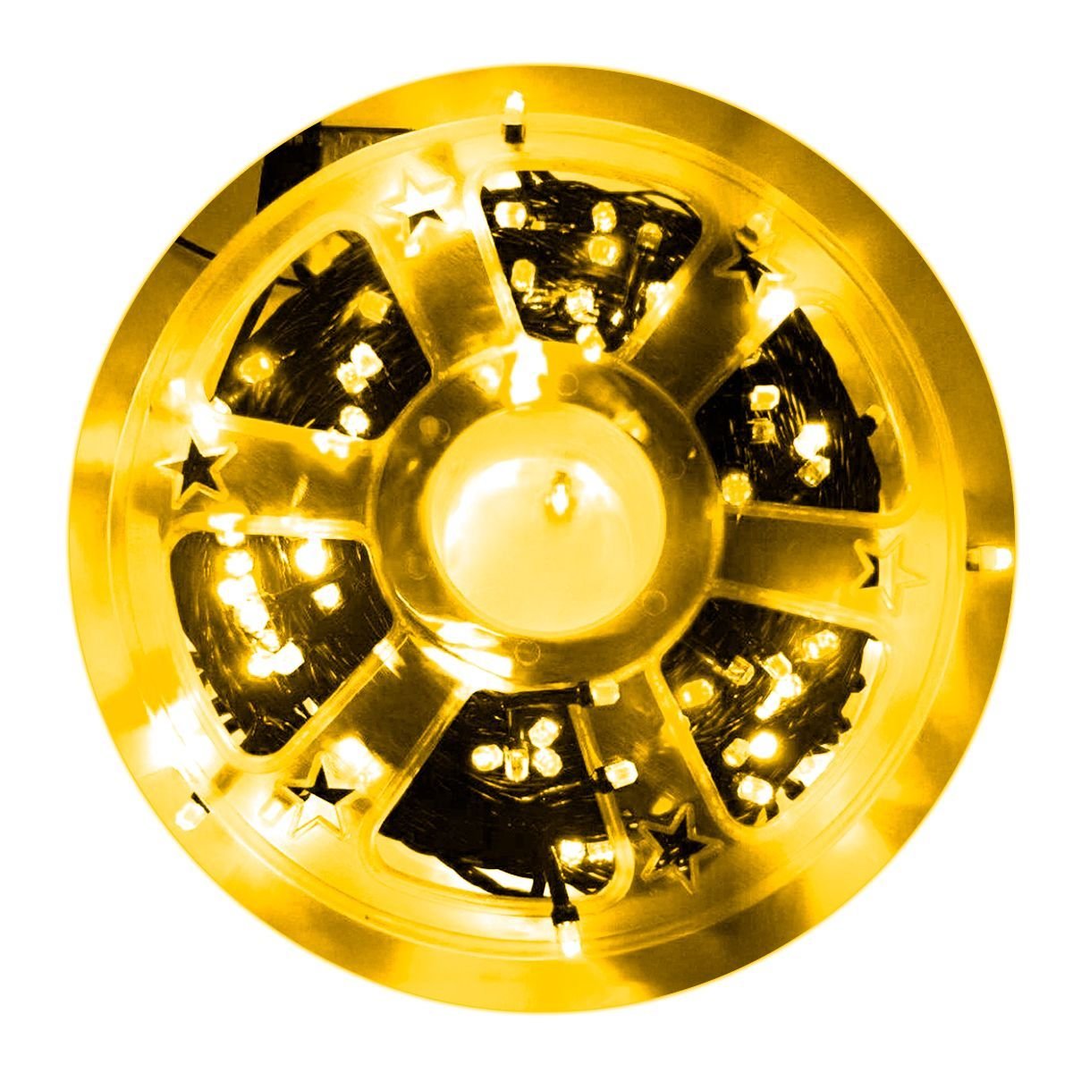 Cordão Pisca Natal 200 Lampadas Led 8 Funções Rolo 50m 110v Cor:amarelo ...