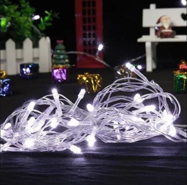 Pisca Pisca De Natal Fio De Fada 100 Leds 127v Branco Frio | MadeiraMadeira