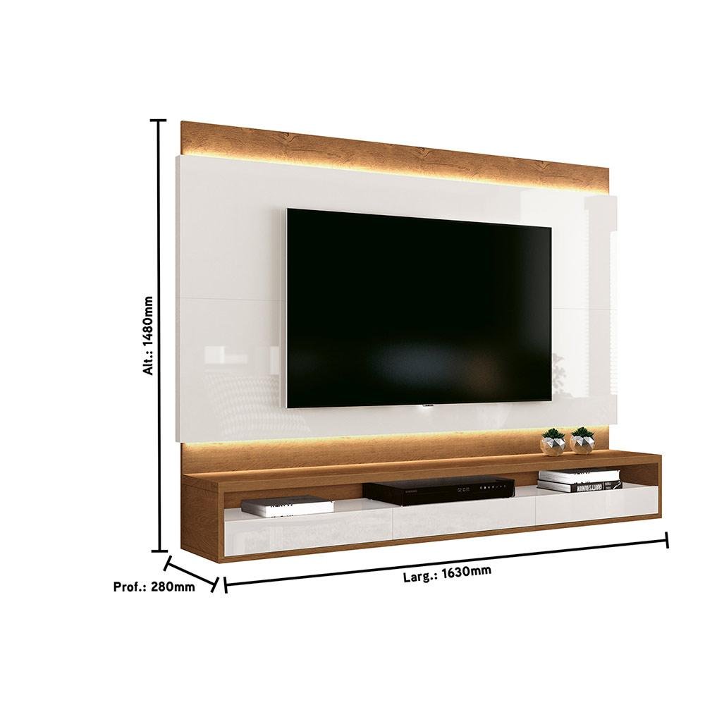 Painel Tv 65 Polegadas Savoy 1.6 Off White/Naturele Edn | MadeiraMadeira