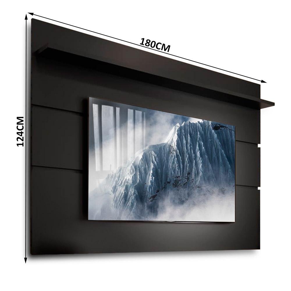 Painel Para Tv 60 Polegadas Preto Acetinado Prism Patrimar | MadeiraMadeira