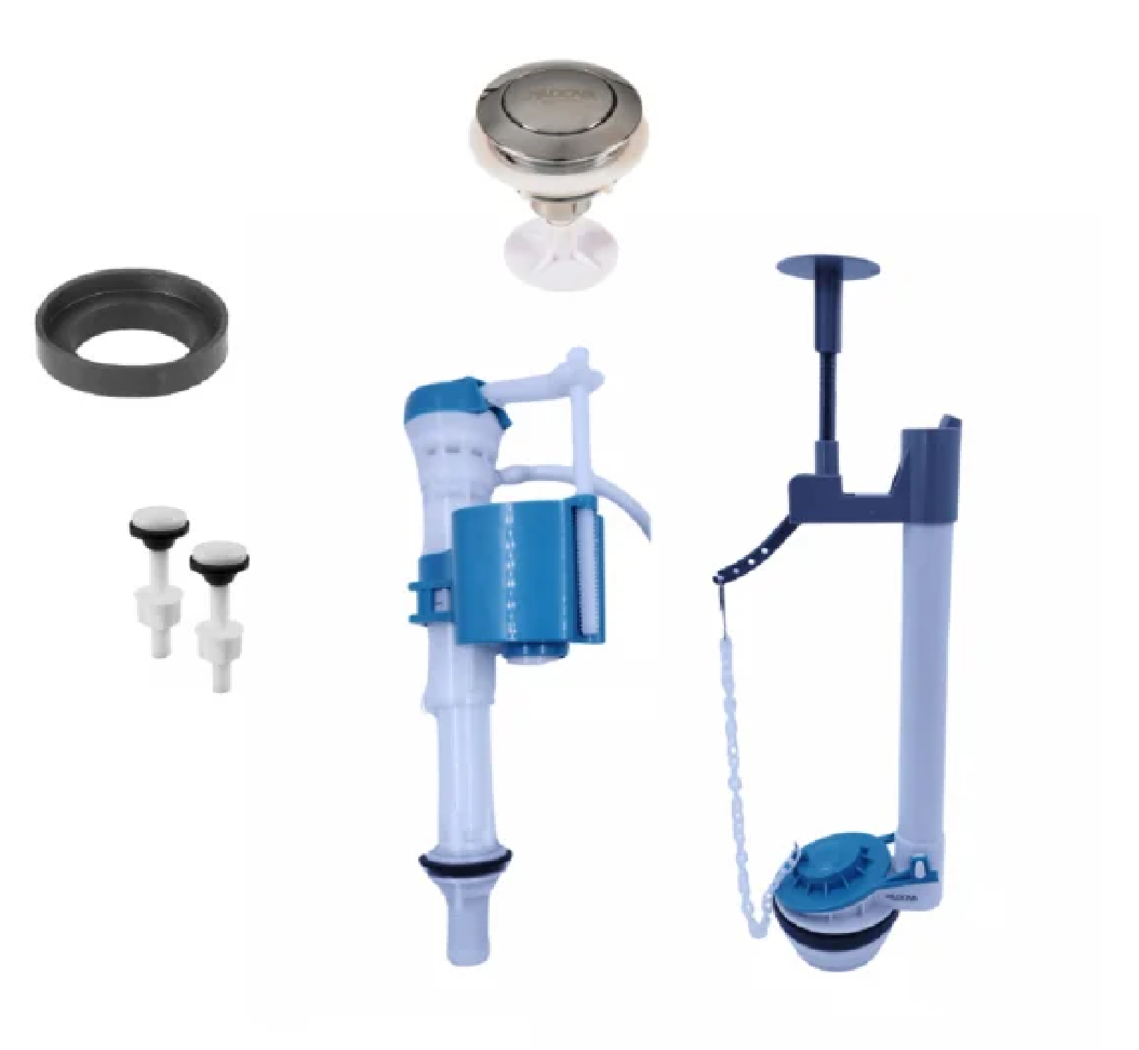 Kit Comp. Entrada Ajust. Eco Mec. Saída C/ Adap. e Botao Sup ...