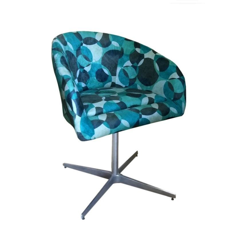 Poltrona Ares Círculos Contemporâneos Base Giratória DM Interiores | MadeiraMadeira