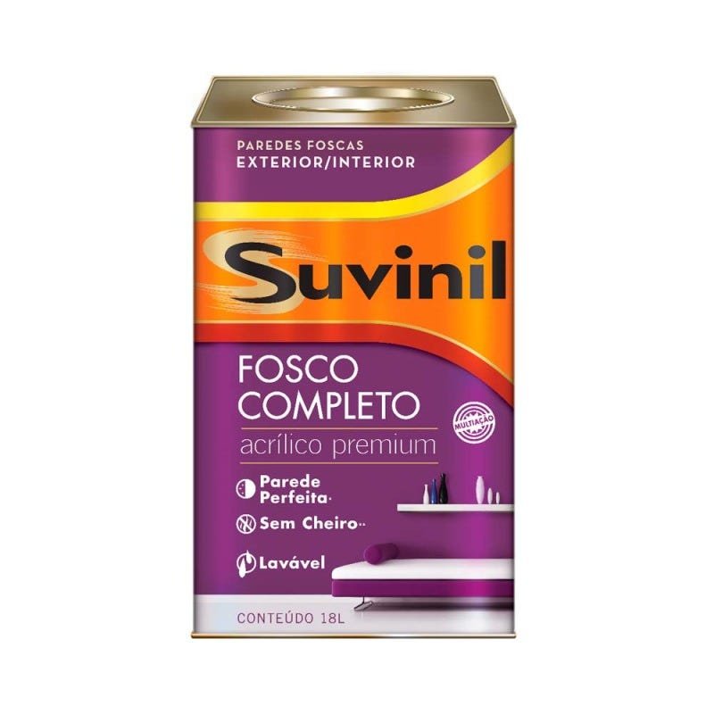 Tinta acrílico fosco completo 18 litros erva doce Suvinil | MadeiraMadeira