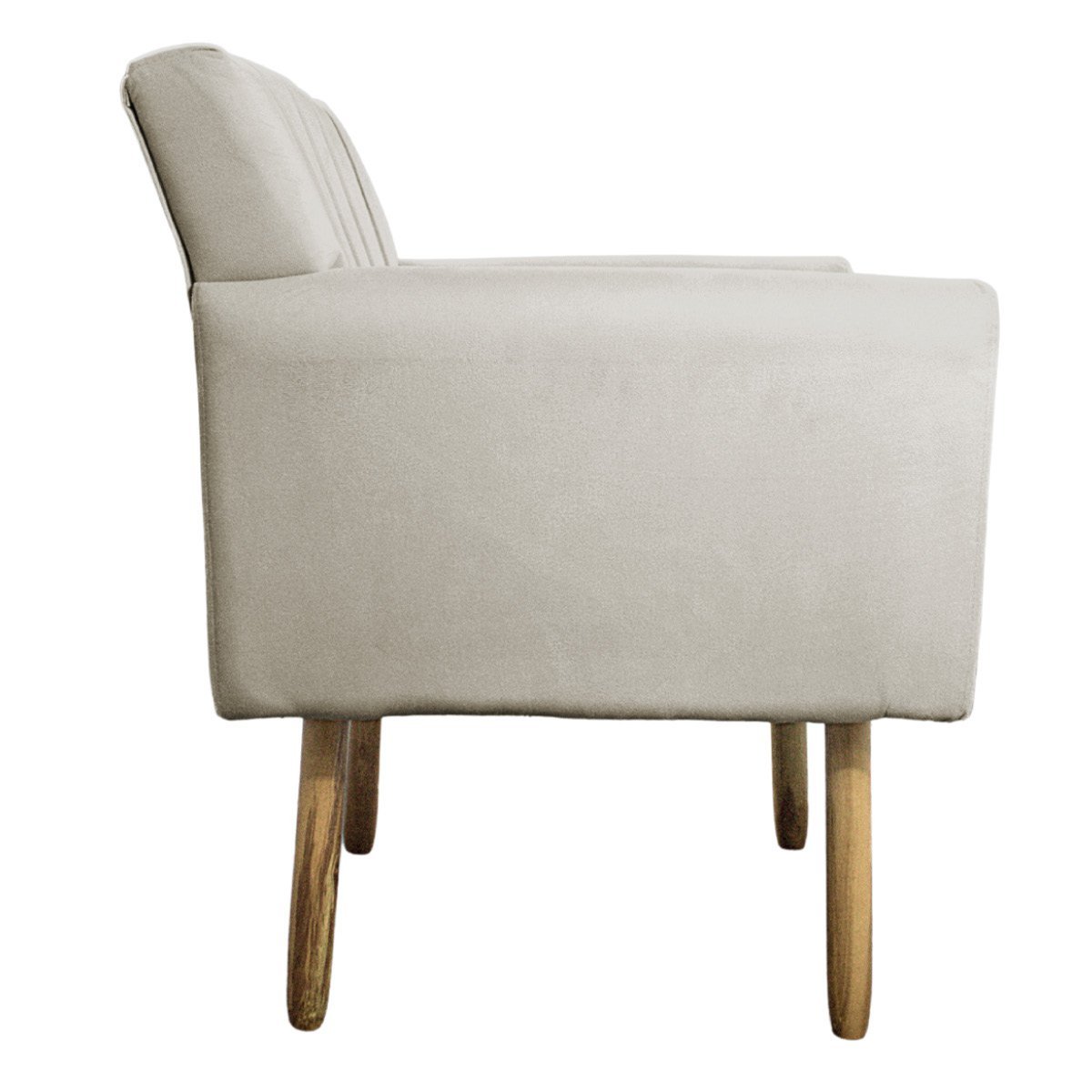 Kit 02 Poltronas Laura Pés Palito Linho Bege - ADJ Decor | MadeiraMadeira