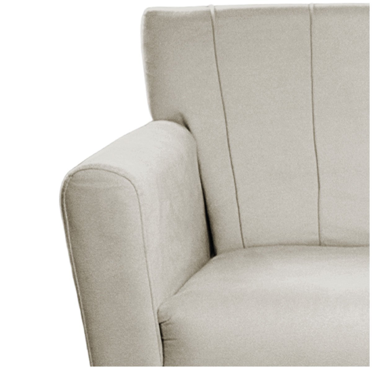 Kit 02 Poltronas Laura Pés Palito Linho Bege - ADJ Decor | MadeiraMadeira