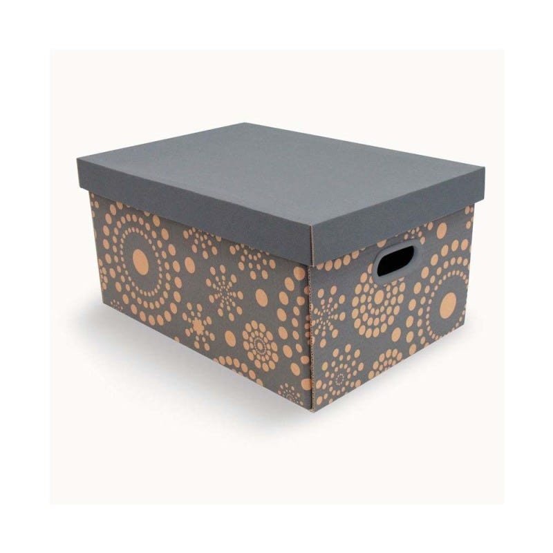 Caixa organizadora Pratika Decor cinza Boxmania | MadeiraMadeira
