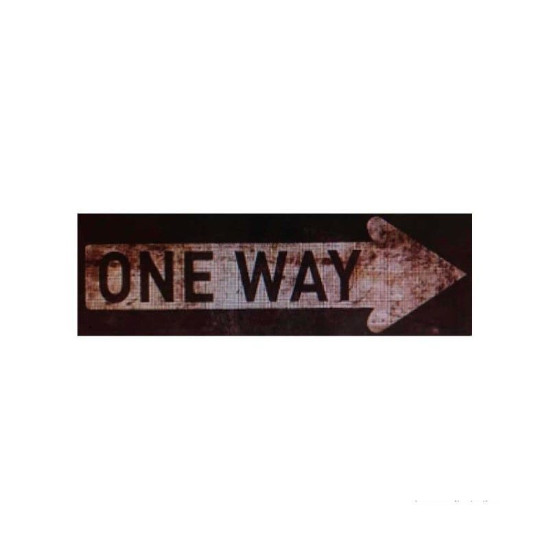 Placa decorativa One Way 10x30cm Infinity | MadeiraMadeira