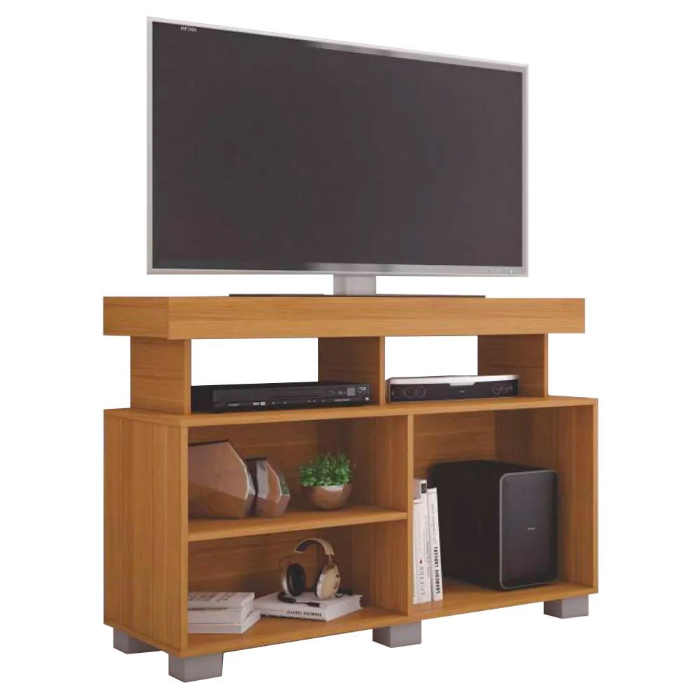 Rack para TV até 32 Polegadas 5 Nichos Pés 100% MDP Slim Nature ii ...