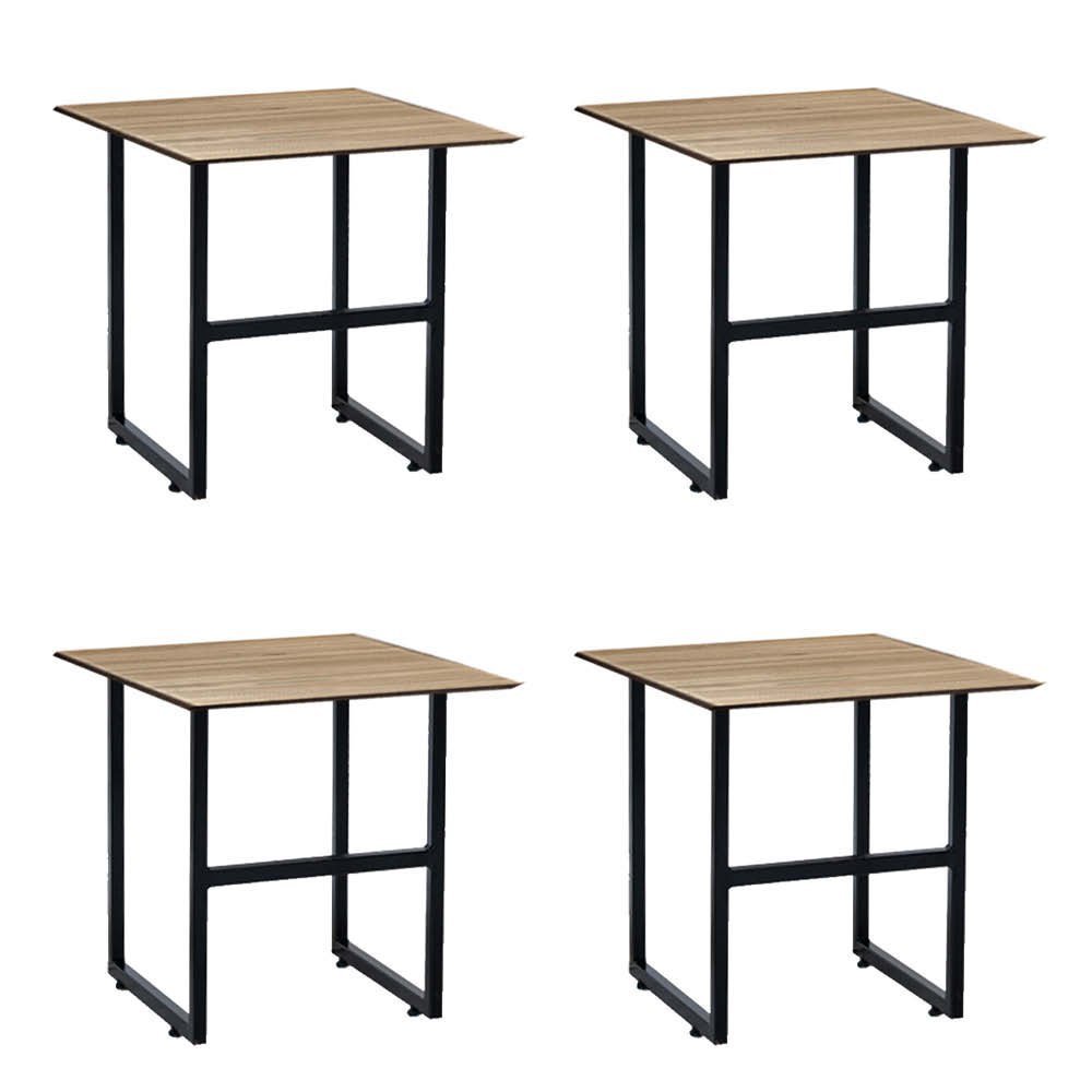 Kit 04 Mesa de Centro Industrial Will Sala Escritório Ferro Preto Tampo ...