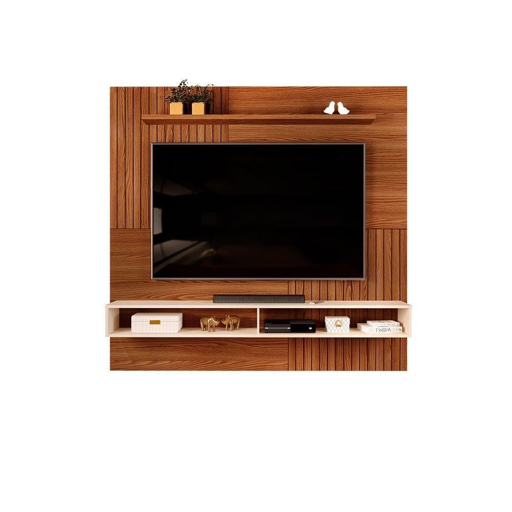 Painel Para Tv 70 Polegadas Ripado 180cm Miti Dj Móveis Carvalho ...