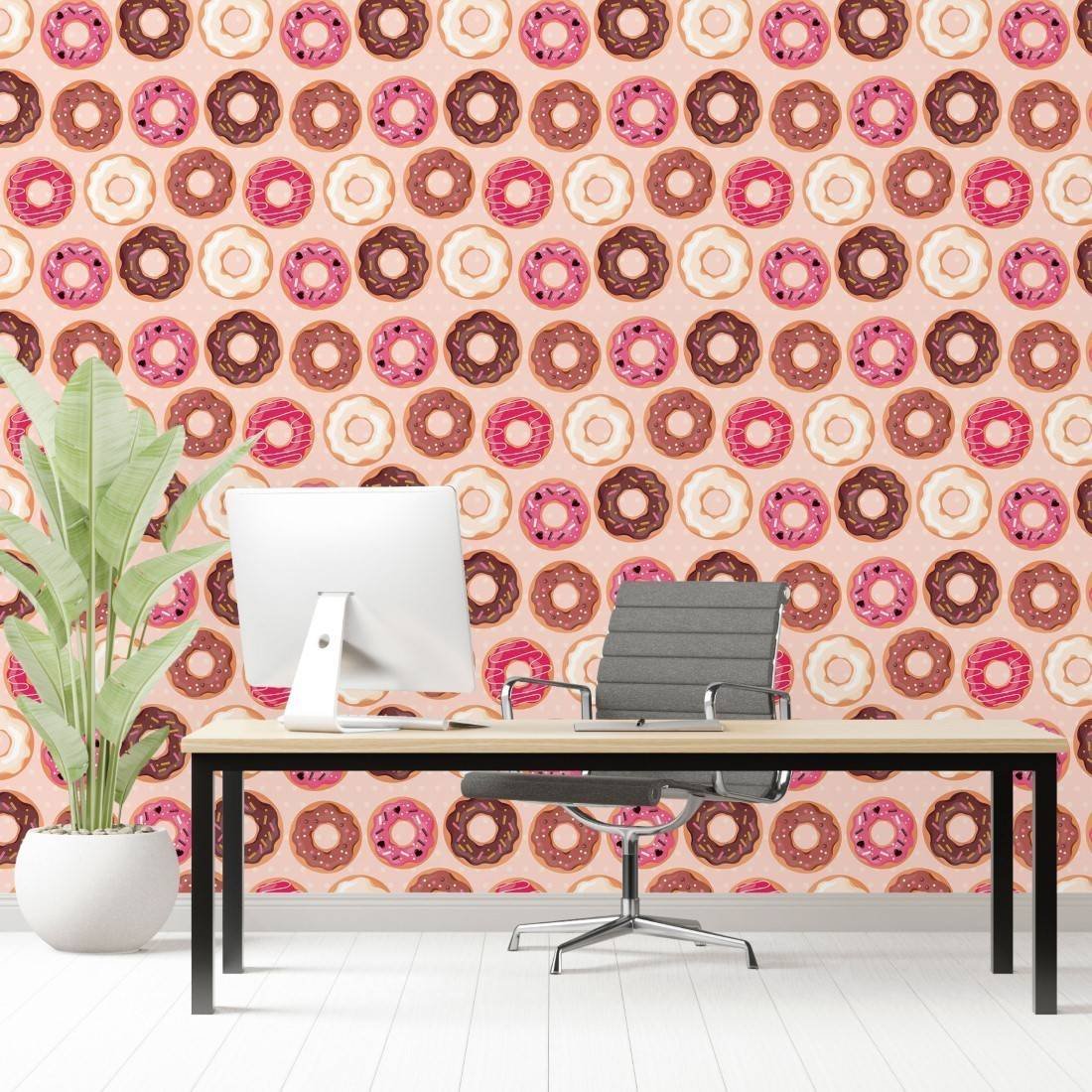 Papel De Parede Adesivo Donuts Poá N017038 0,58X3M | MadeiraMadeira