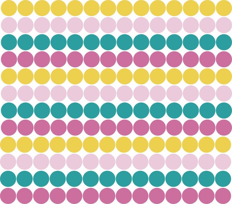 Adesivo de Parede Poa Bolinhas Coloridas 168 Unidades | MadeiraMadeira