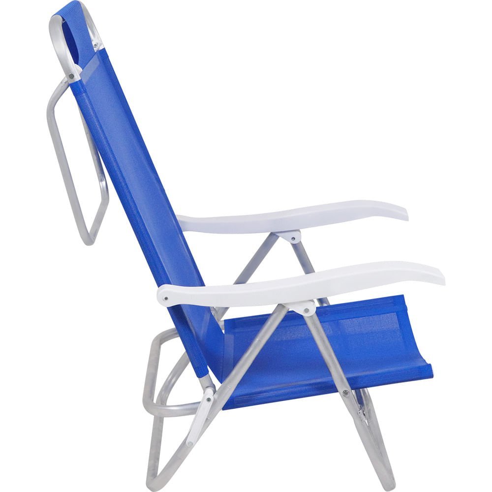 Cadeira de Praia Reclinável Sunny em Alumínio Azul Bel | MadeiraMadeira
