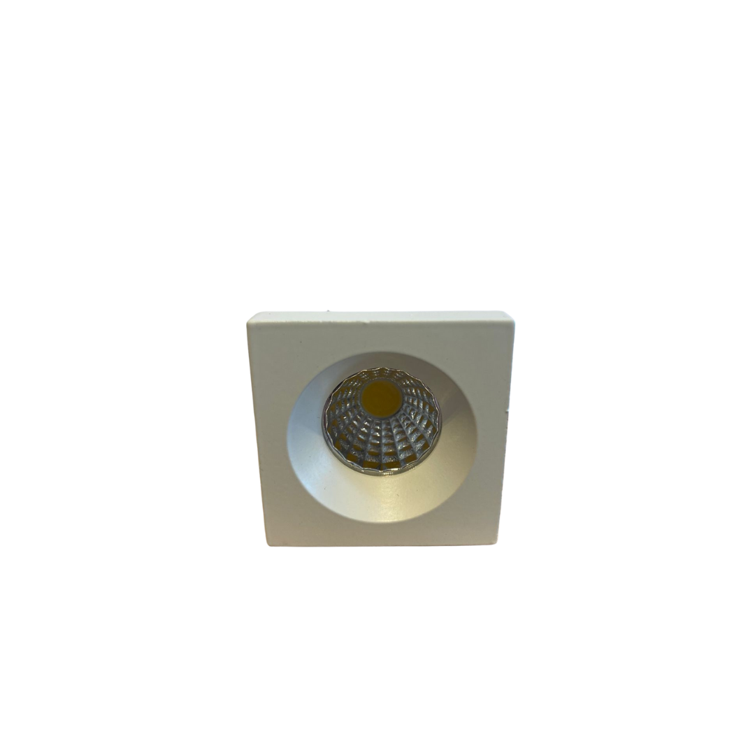 EMBUTIDO COM LED E DRIVER BRANCO 3W 5X5CM | MadeiraMadeira
