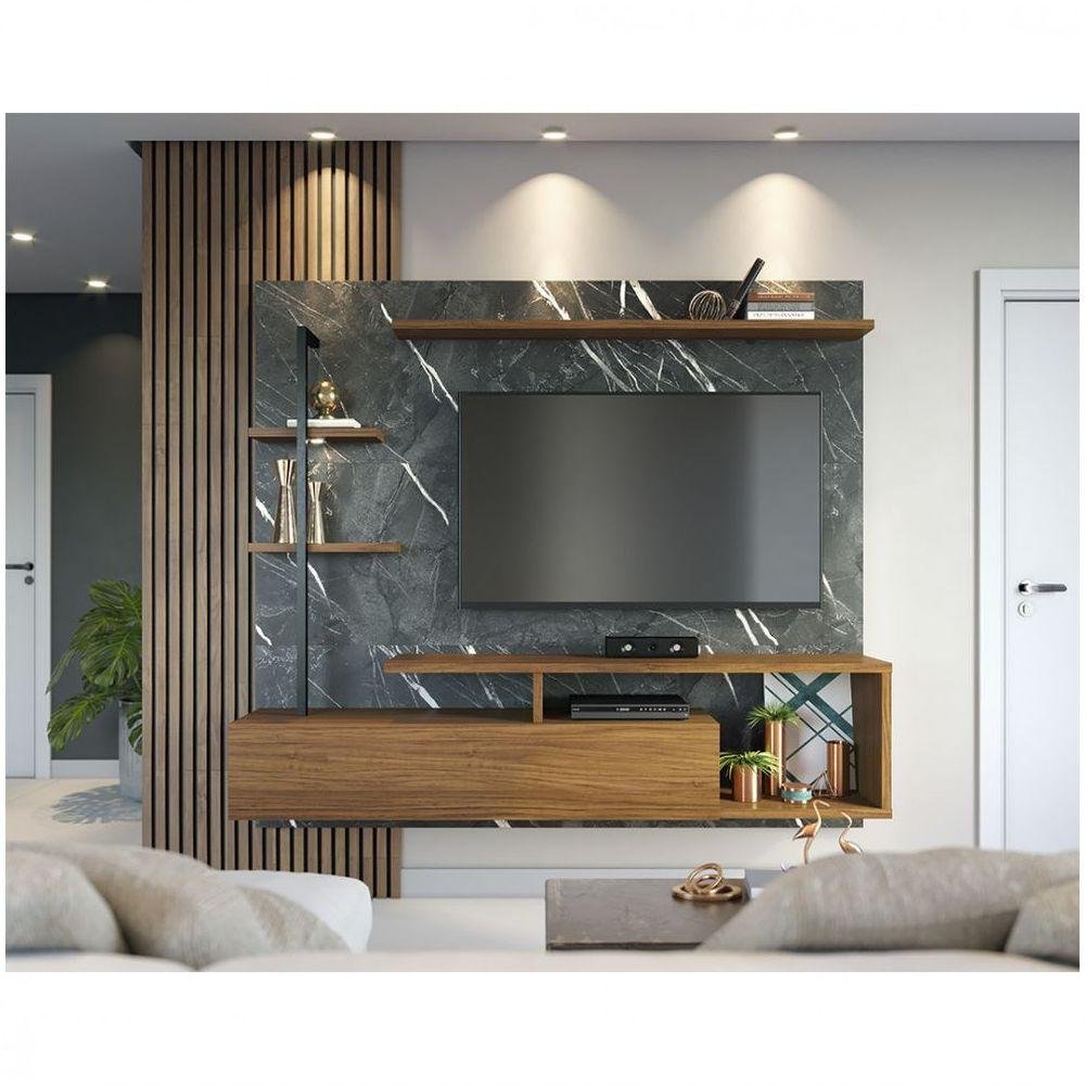 Home Colibri Maragogi Tv De Até 55'' Grigio/Noce Milano | MadeiraMadeira