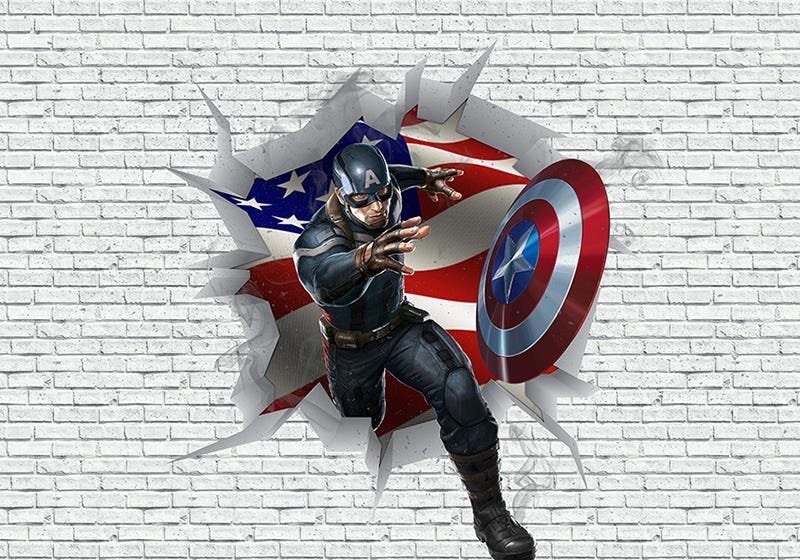 Papel de Parede Infantil Vingadores 0013 - Adesivo de Parede ...