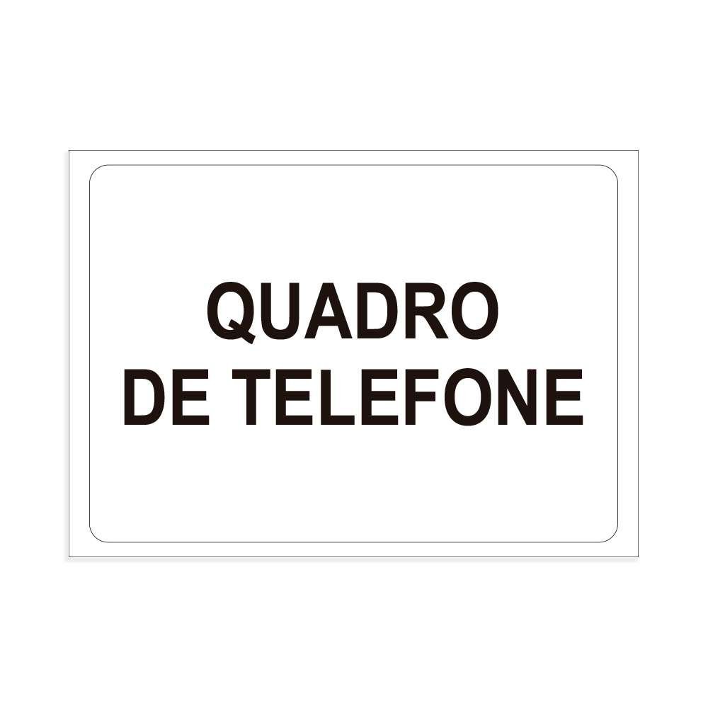 Placa de Sinalização Quadro de Telefone em Pvc | MadeiraMadeira