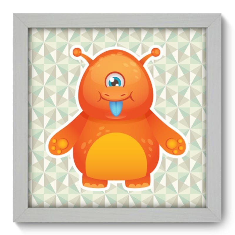 Quadro com Moldura - 22x22 - Monstrinho - N1045 | MadeiraMadeira