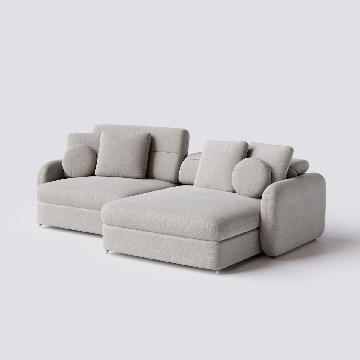 Sofá Denver 1,94m em Linho Safira Off White - Home Mobily | MadeiraMadeira