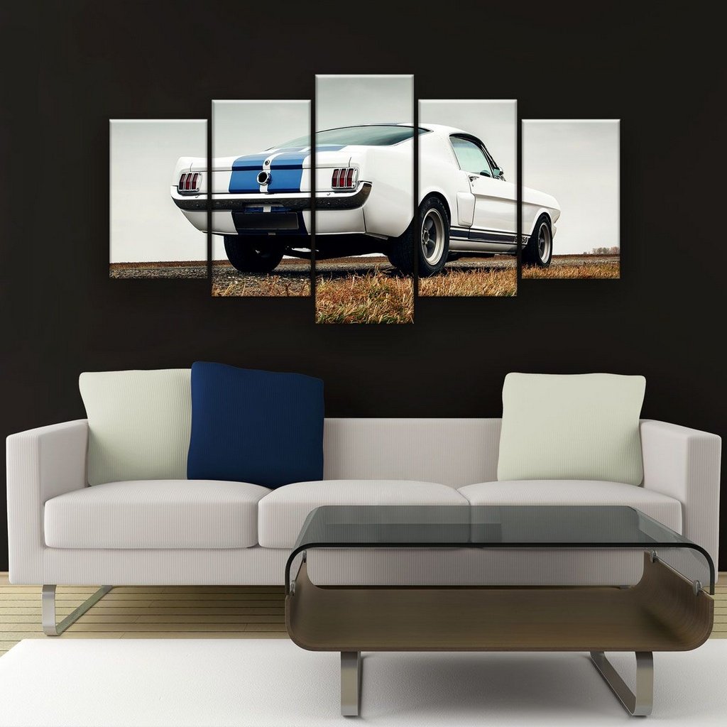 Quadro Decorativo Ford Shelby Na Estrada 129x61 5pc Sala | MadeiraMadeira