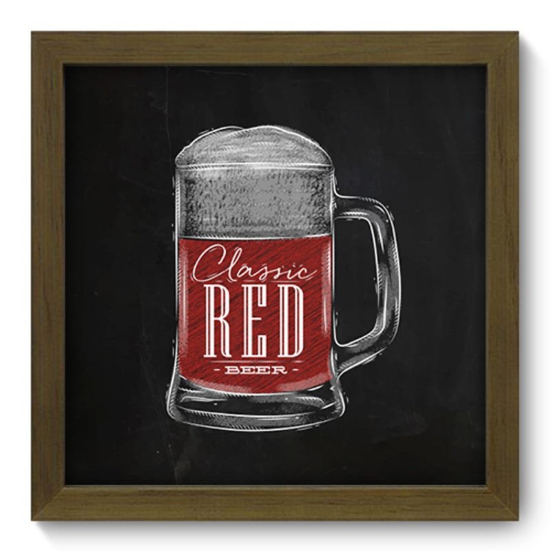 Quadro com Moldura - 22x22 - Cerveja - N2346 | MadeiraMadeira