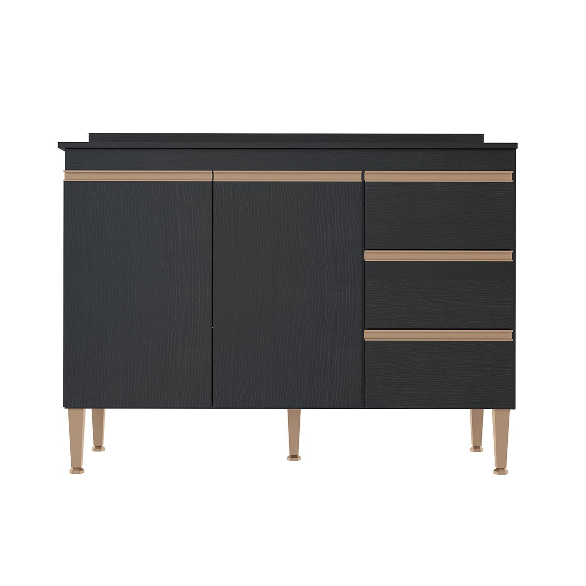 Balcão para Cozinha com Tampo Sabrina 120 Cm 2 Portas 2 Gavetas MDP ...