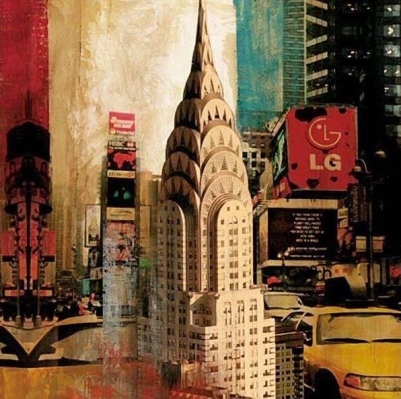 Quadro Tela Impressa Chrysler Building Nova York 60x60cm | MadeiraMadeira