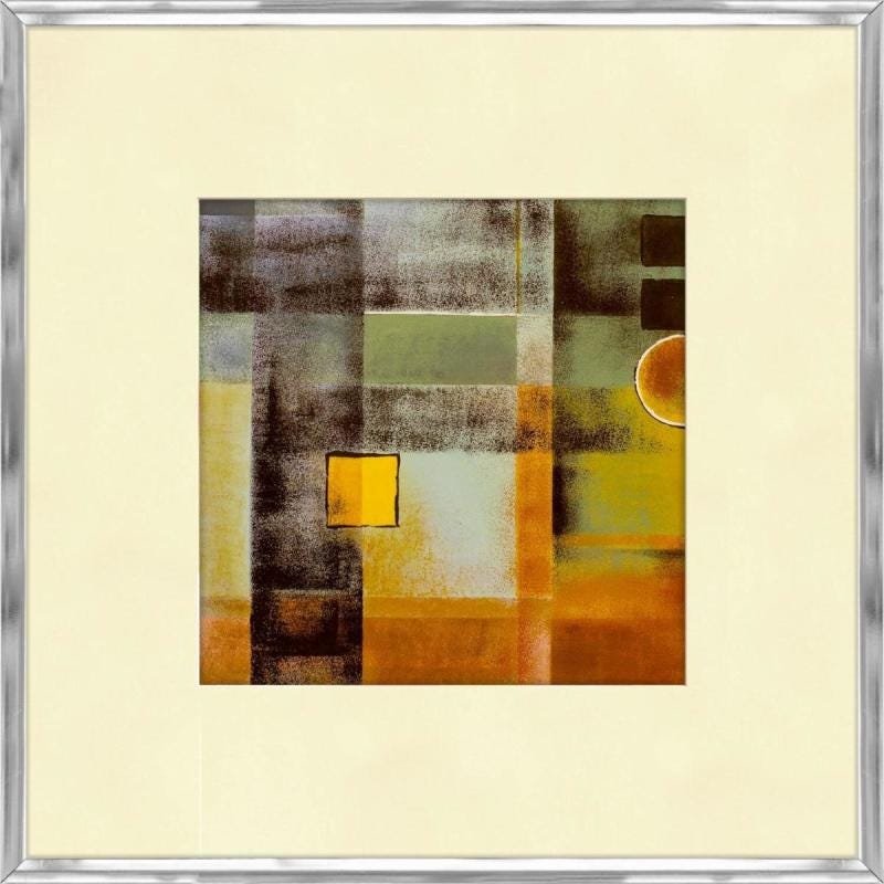 Quadro Decorativo Moldura em Alumínio Abstrato 40x40cm | MadeiraMadeira