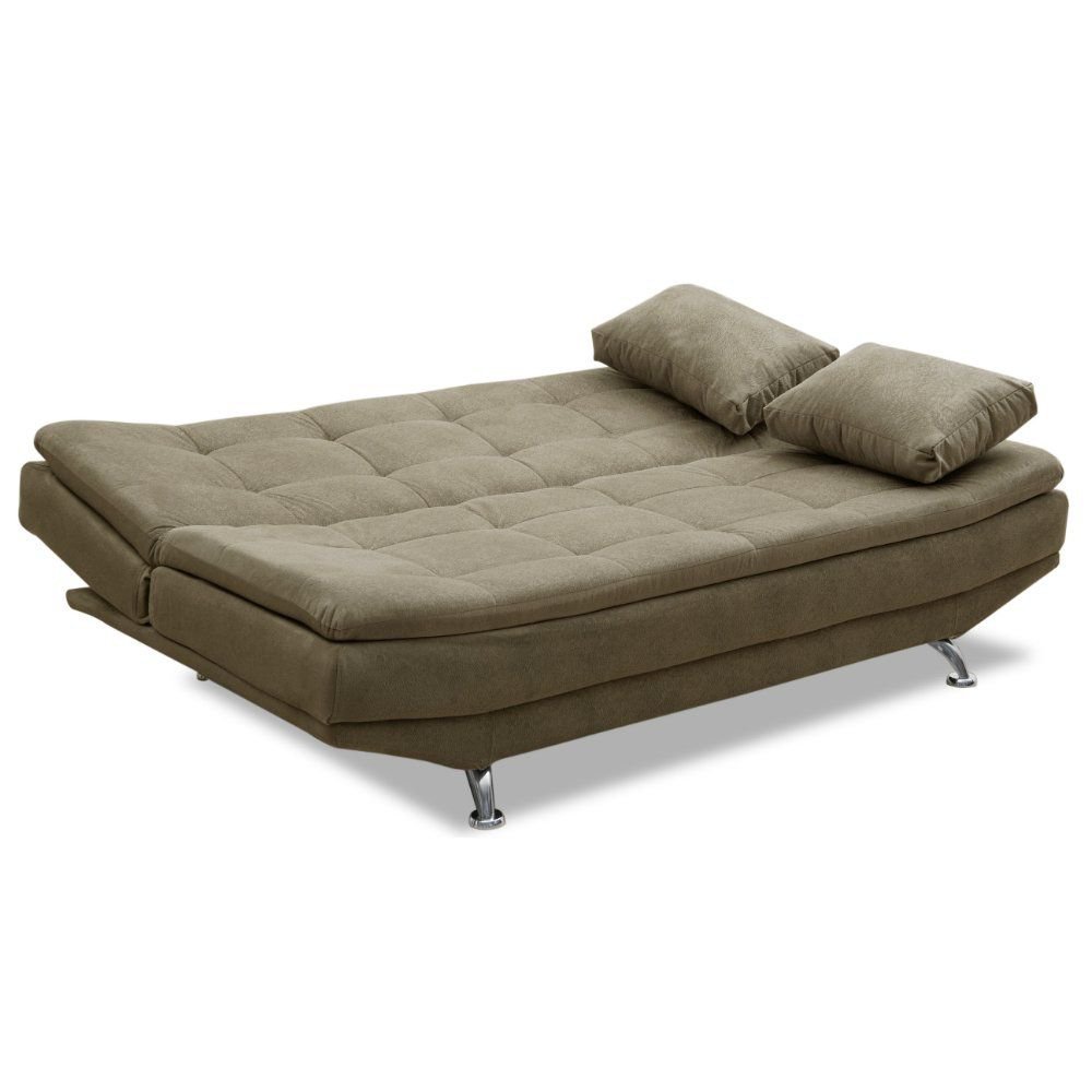 Sofá Cama Marrocos Suede Bege 1301 Js Móveis | MadeiraMadeira