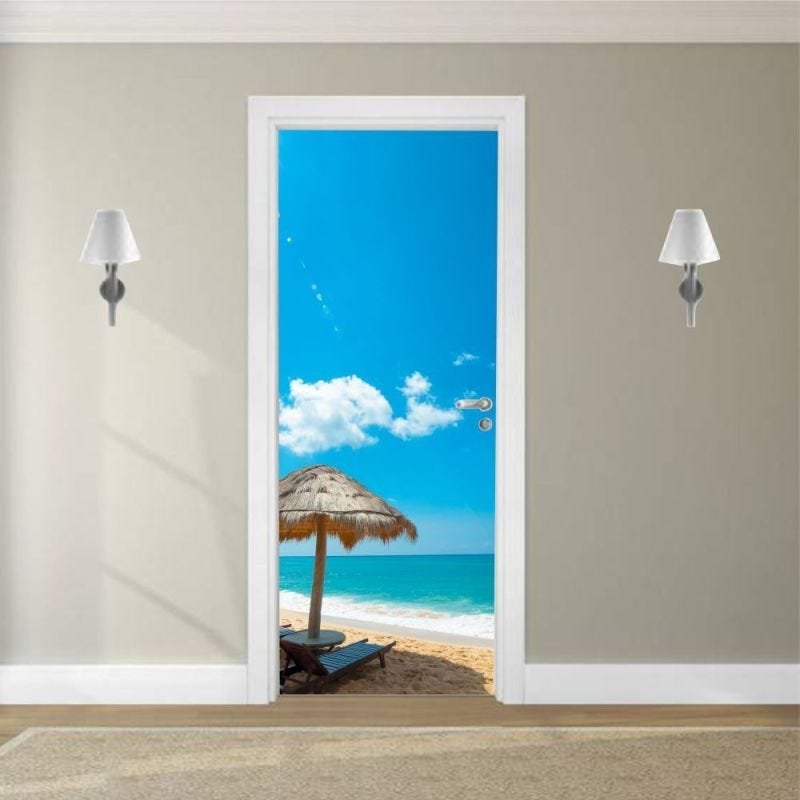 Adesivo Decorativo Para Porta Paisagem - 015 | MadeiraMadeira