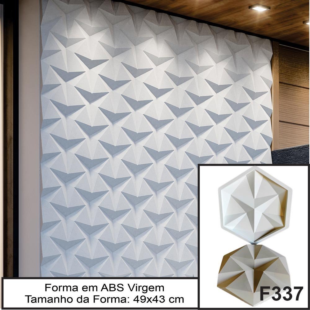 Forma 3D Abs 2 Mm Virgem Gesso Cimenticio 3d F337 Sextavada ...