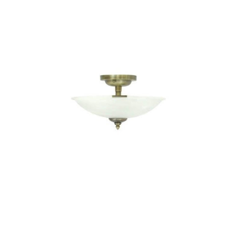 Plafon Murano 30cm 2 Lâmpadas Golden Art | MadeiraMadeira