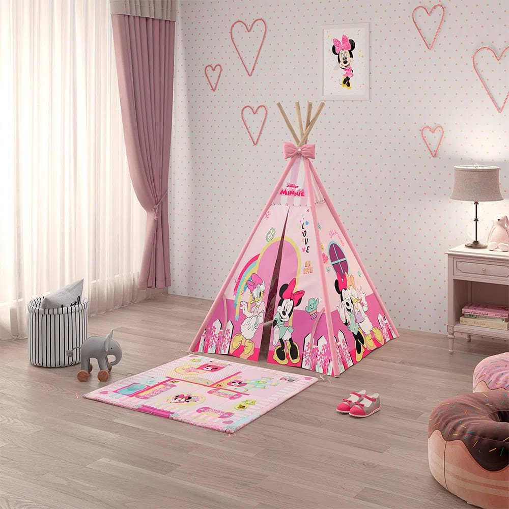 Cabana Infantil Tenda Minnie Rosa Pura Magia | MadeiraMadeira