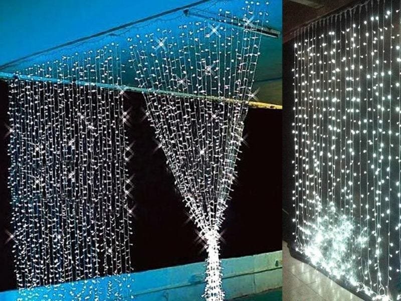 Cortina Led 500 Leds 220v Branca Fria 2,80m X 2,50m M/F | MadeiraMadeira
