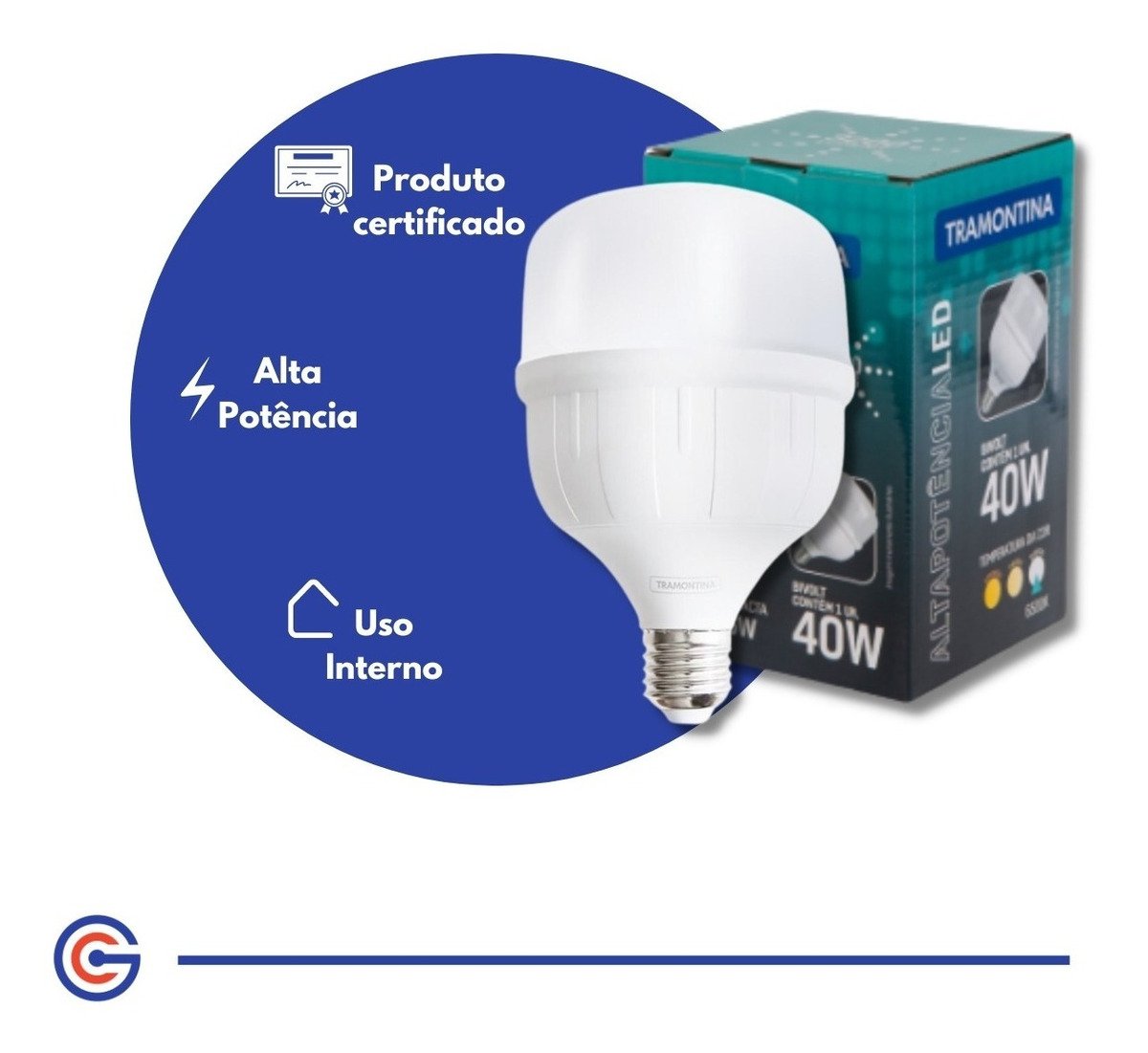 Kit 5 Lâmpadas Led Bulbo 40W E27 6500K Bivolt Tramontina | MadeiraMadeira