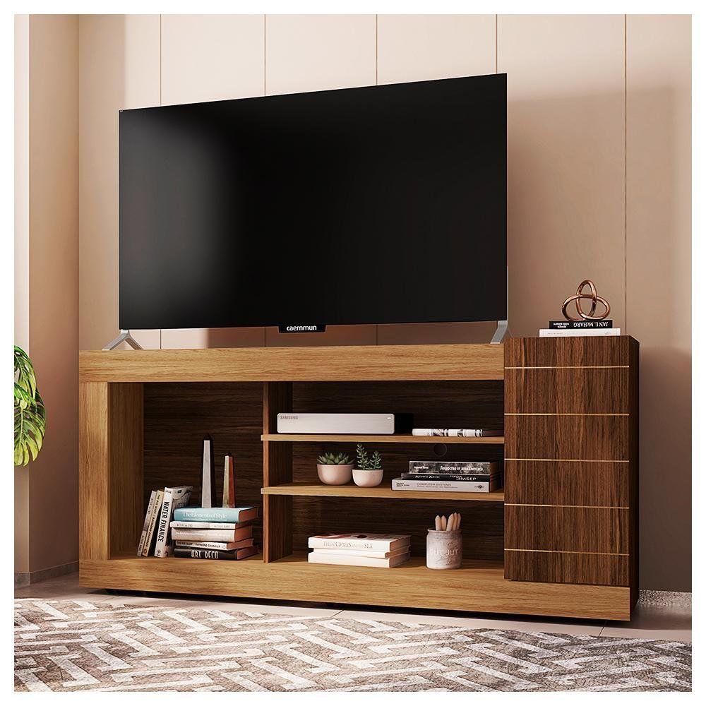 Rack Para Tv Até 50 Polegadas Goya Buriti Havana - Caemmun | MadeiraMadeira